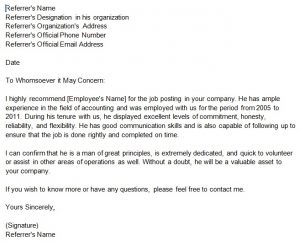 Character Reference Letter Template- Format, Sample & Example ...